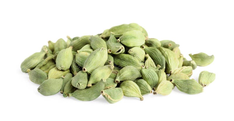 Pile of Dry Cardamom Seeds on White Background Stock Image - Image of ...