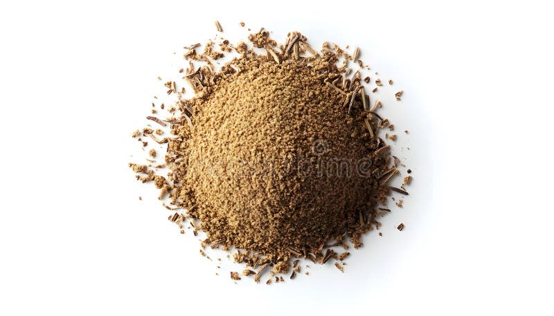 Pile of Dry Curry Powder Isolated on White, Above View Stock Photo ...