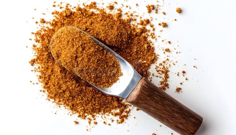 Pile of Dry Curry Powder Isolated on White, Above View Stock Photo ...