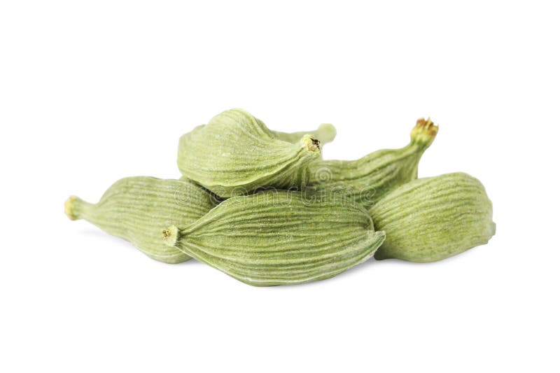 Pile of Dry Green Cardamom on White Background Stock Photo - Image of ...