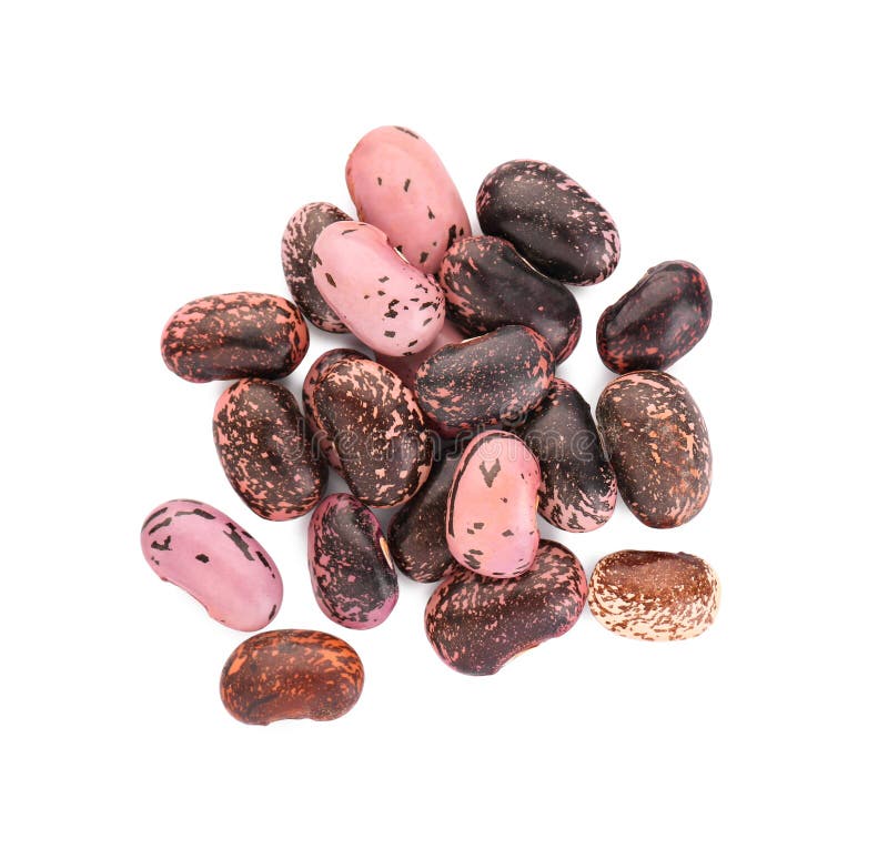 Pile of Dry Kidney Beans on White Background, Top View Stock Photo ...