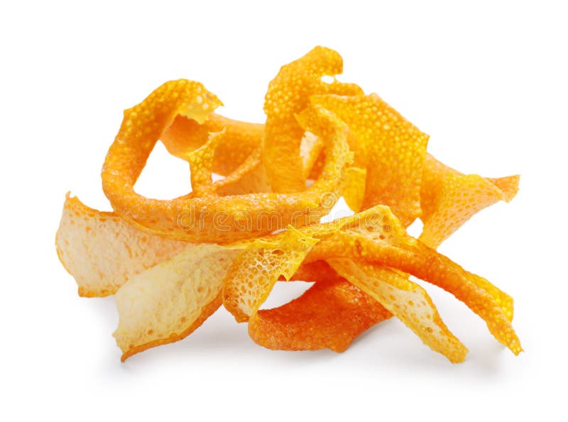 Pile of Dry Orange Peels on White Background Stock Photo - Image of ...