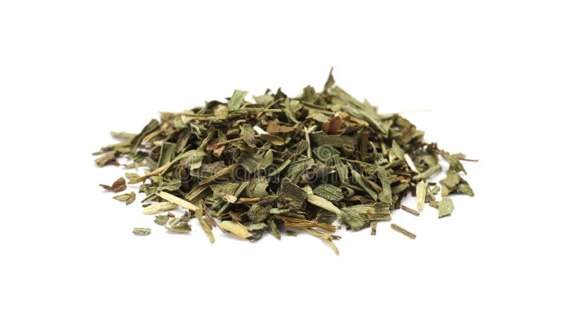 Pile of Dry Tarragon Isolated on White Stock Photo - Image of dried ...