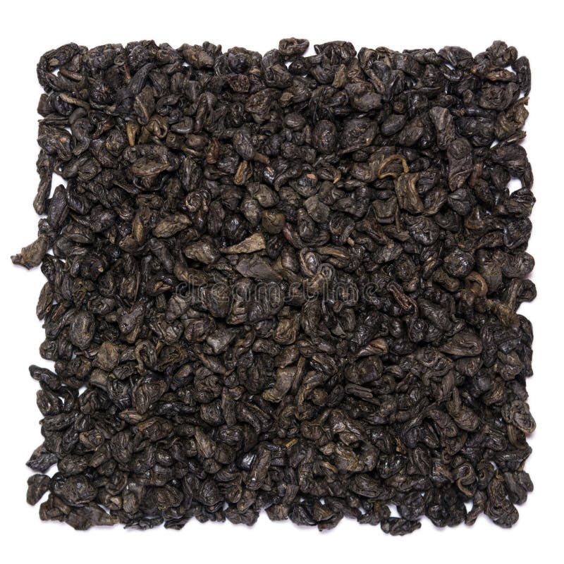 Pile of Dry Tea Isolated on White Background. Top View from Above Stock ...