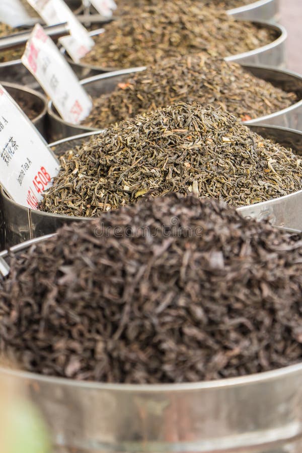 Pile of dry tea in tin stock image. Image of container - 65654411