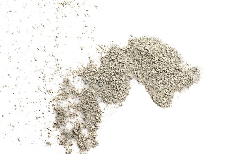 Pile of Light Dust Scattered on White Background, Top View Stock Image ...