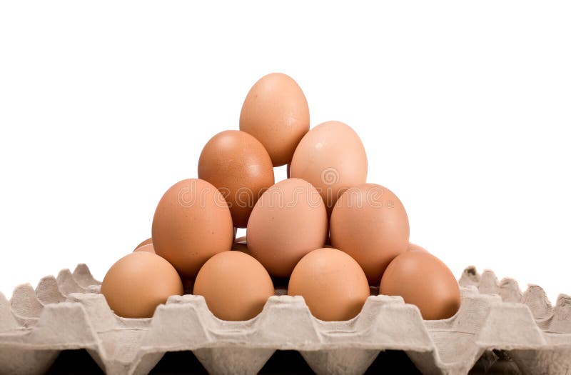 Pile of Eggs, Pyramid Shape, Isolated Stock Image - Image of easter ...