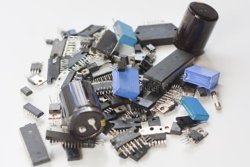 Pile of Electronic Waste, Motherboard Computer and Cpu Microchips ...