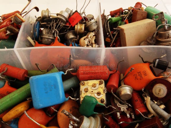 Pile of Electronic Components Stock Photo - Image of information ...