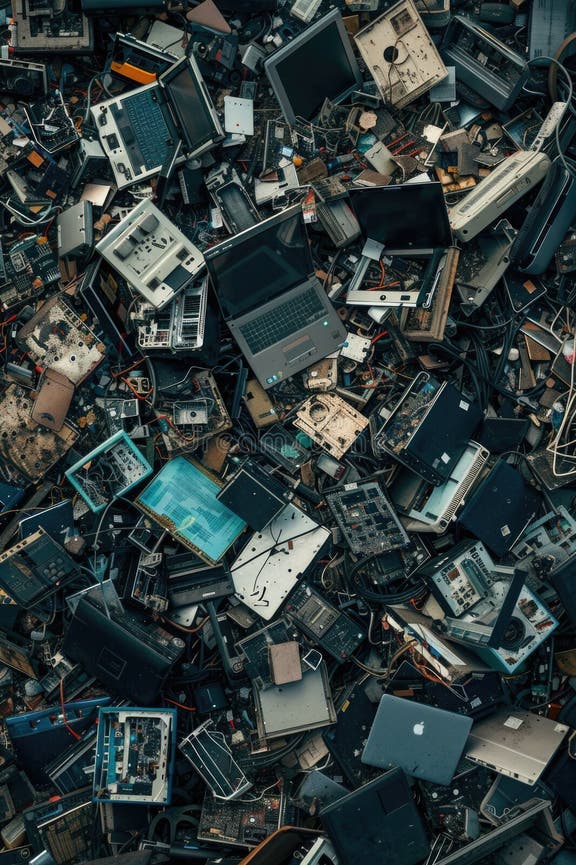 Pile of Electronic Devices Stacked on Top of Each Other Stock Photo ...