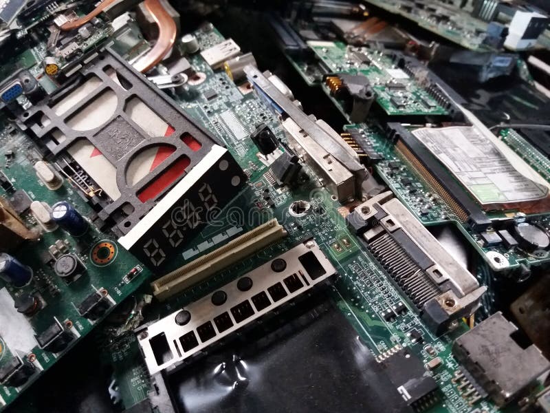 Pile of Electronic Waste with Tangled Wires and Broken Devices Stock ...