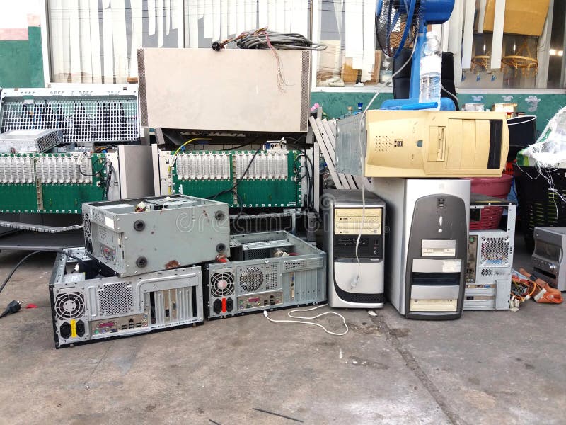 Pile of Electronic Waste, Motherboard Computer and Cpu Microchips ...