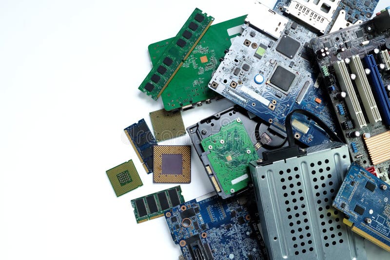 Pile of Electronic Waste, Motherboard Computer, Electronic Equipment ... Pile of Electronic Waste, Motherboard Computer, Electronic Equipment ...