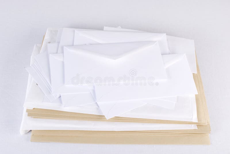 Pile of envelopes. stock photo. Image of concept, correspondence - 21733362