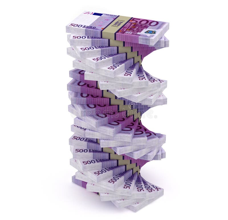 Piles of 100 Euro Banknotes. Stock Photo - Image of business, growth ...