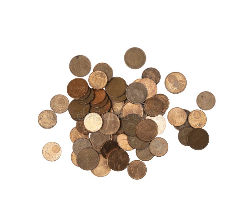 A pile of euro cent coins stock image. Image of european - 260770263
