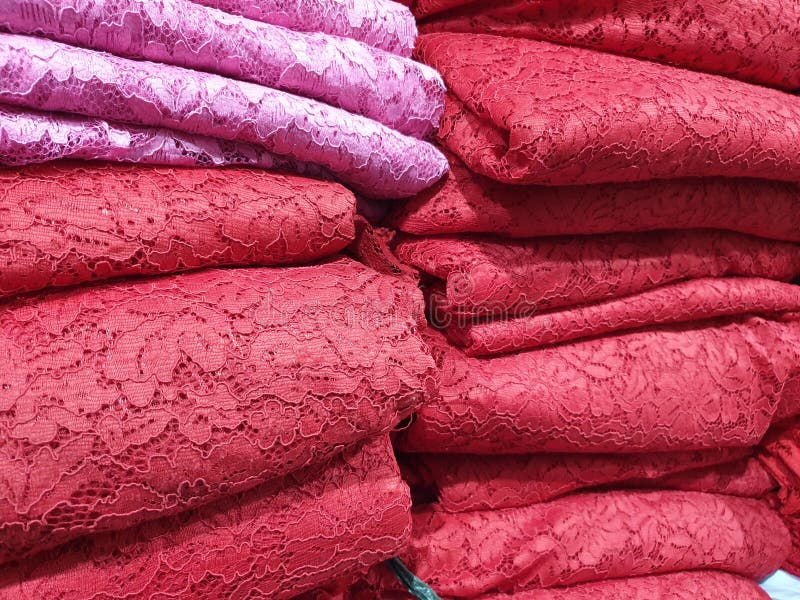 Pile of Fabric at Small Businesses in Bandung Stock Photo - Image of ...