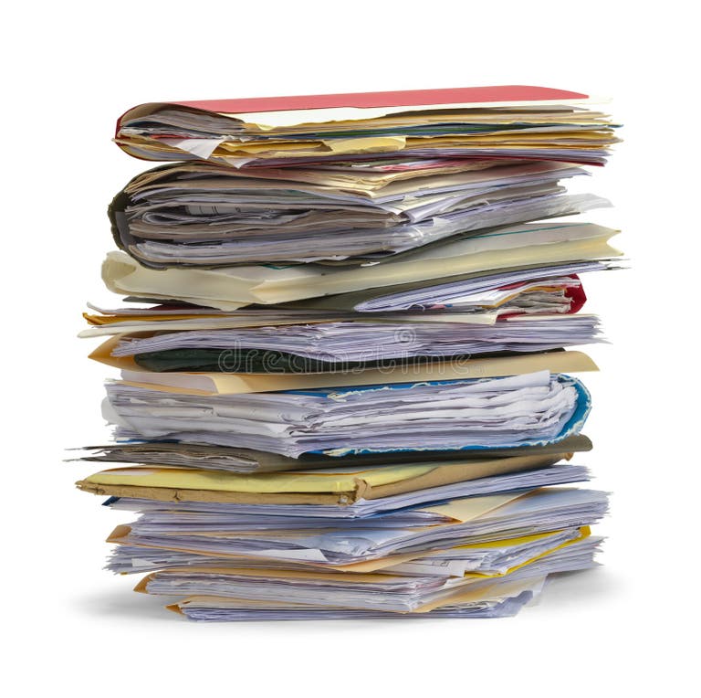 Pile of Files stock image. Image of report, paperwork - 76066025