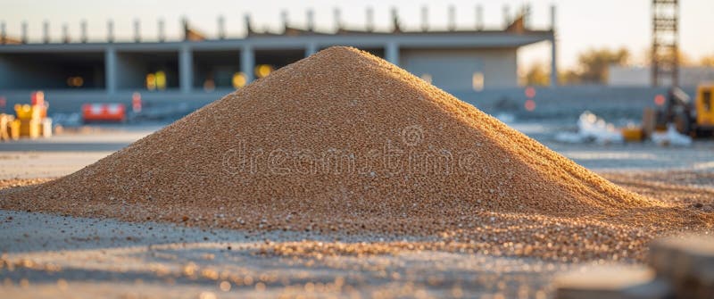 Pile of Fine Gravel in an Open Construction Site during a Sunny ...