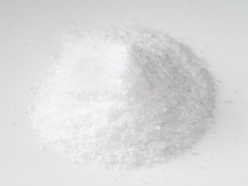 Pile of Finely Ground Sea Salt Closeup on White Stock Photo - Image of ...