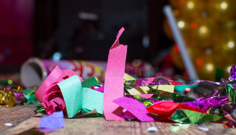 A pile of fired confetti stock image. Image of entertainment - 109634409