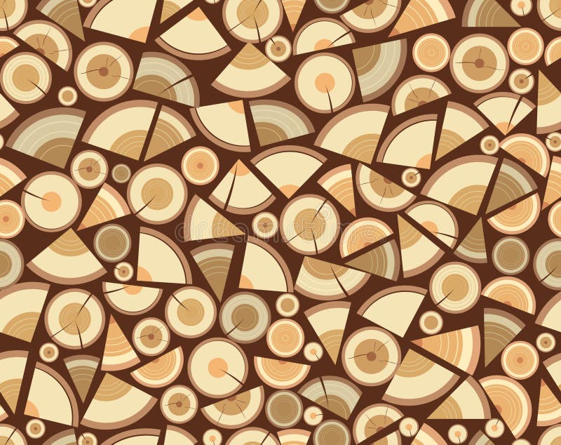 Pile of Firewood Seamless Pattern. Stock Vector - Illustration of ...