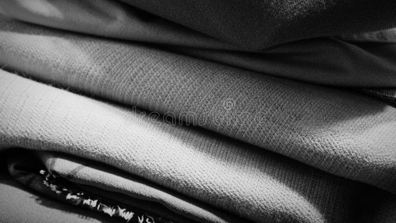 Pile of Folded Fabrics. Textile Industry Stock Photo - Image of ...