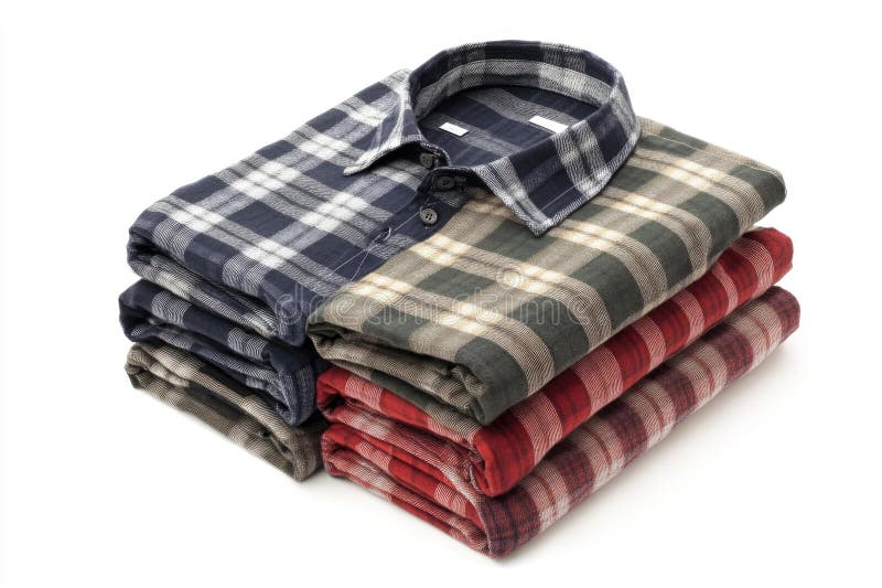 Pile Folded Shirts Stacked Top Each Other Stock Photos - Free & Royalty ...