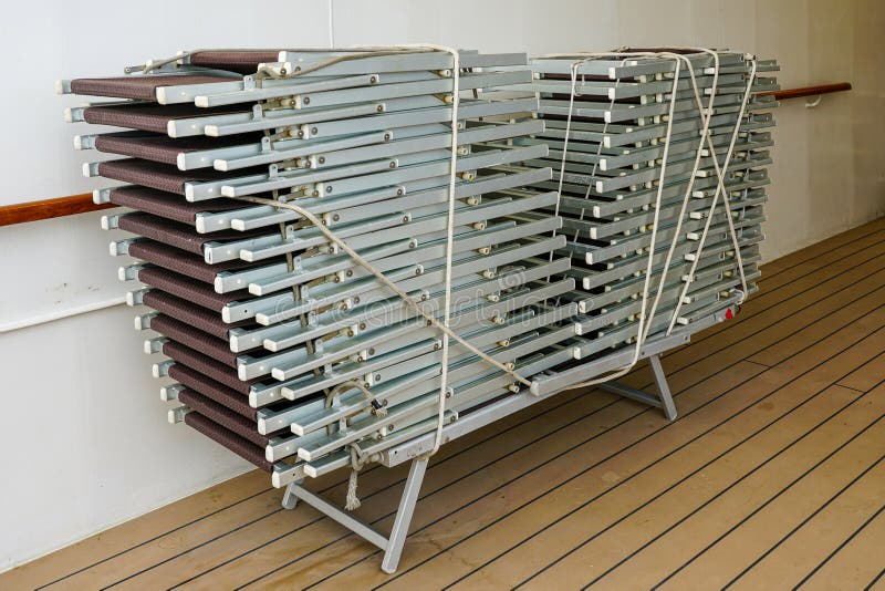 Secured Rope Rigging Lines Tied on Deck of Sailing Ship Stock Photo ...