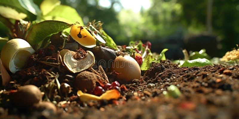 Pile of Food Sitting on Top of Pile of Dirt Stock Photo - Image of ...