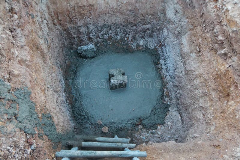 Lean or Coarse Concrete is Poured Over-leveled Ground for Pile ...