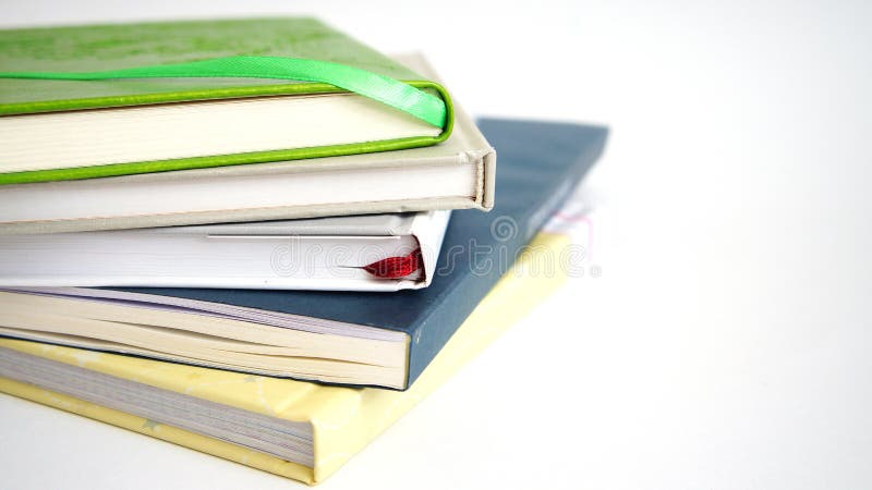 Pile of Books and Notebooks Stock Photo - Image of study, title: 111036224
