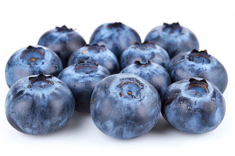 Fresh Blueberries on White Background. Neural Network AI Generated ...