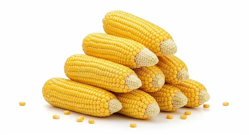 Pile of Fresh Corn on the Cob Stock Illustration - Illustration of pile ...