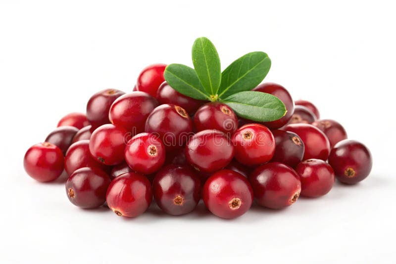 Pile of Fresh Cranberries Isolated on White Stock Photo - Image of ...