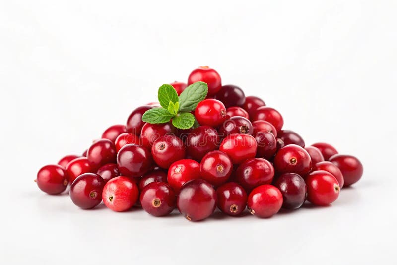 Pile of Fresh Cranberries Isolated on White Stock Image - Image of fall ...