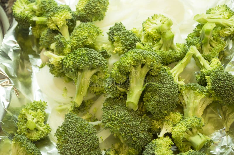 A Collection of Fresh Cut Broccoli Stock Image - Image of organic ...