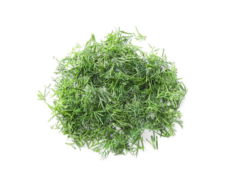 Pile of Fresh Dill Isolated on White, Top View Stock Photo - Image of ...