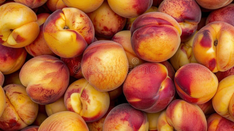 The Pile of Fresh Peaches. AI Generated Stock Illustration ...