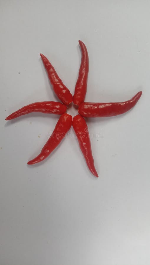 Pile Fresh Red Cayenne Pepper Star Shape Stock Photos - Free & Royalty ...