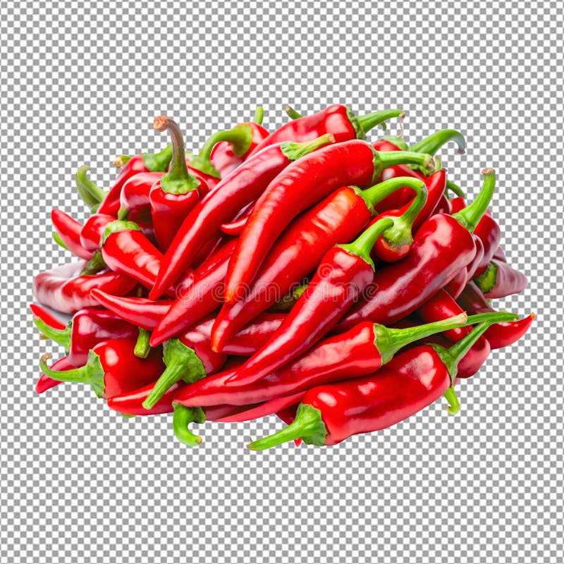 A Pile of Fresh Red Chili Peppers Stock Photo - Illustration of pile ...