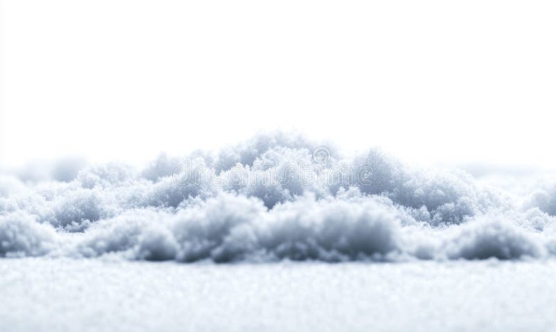 Pile of Fresh Snow Isolated on White Background Stock Illustration ...