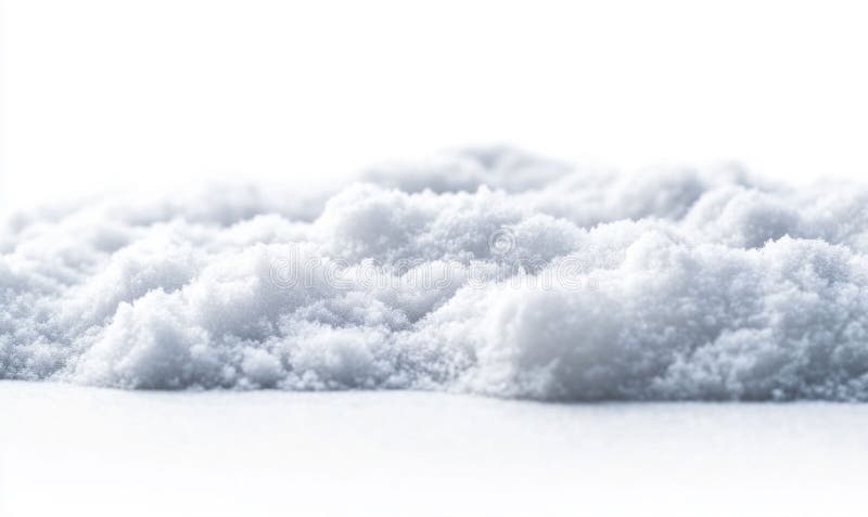 Pile of Fresh Snow Isolated on White Background Stock Illustration ...