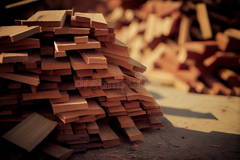 Pile of Freshly Cut and Stacked Pulpwood, Ready To Be Processed into ...