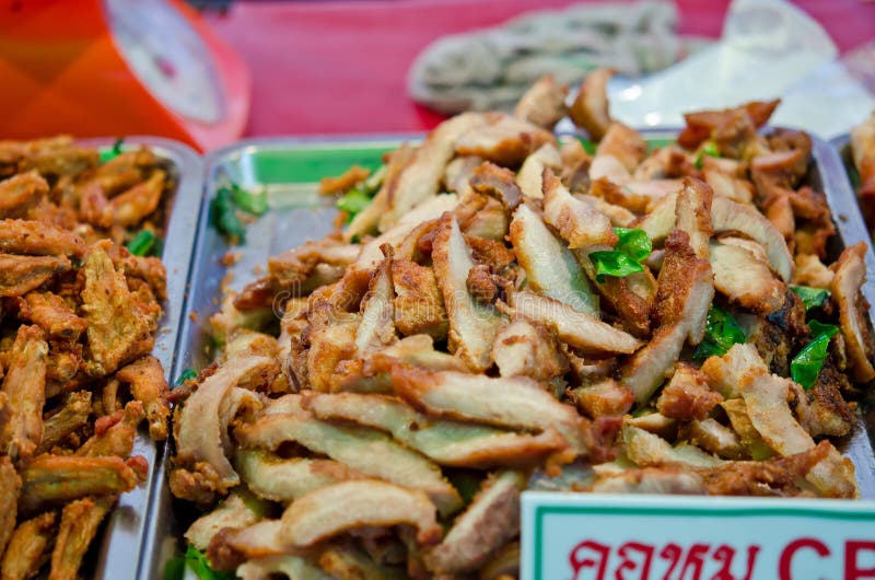 Pile of Fried pork s neck stock image. Image of beef - 23484565