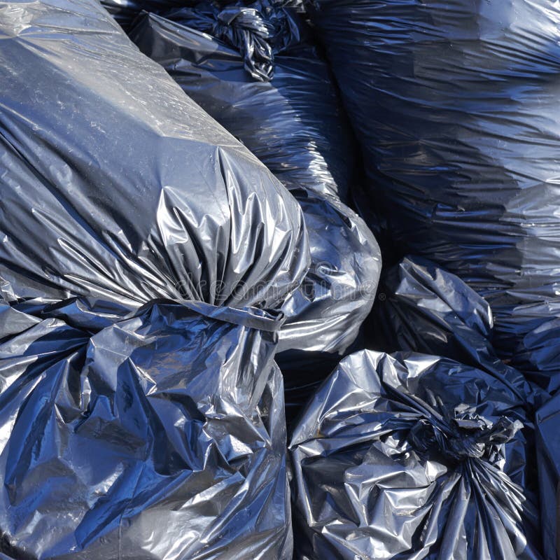 Pile of full garbage bags stock image. Image of garbage - 45286751
