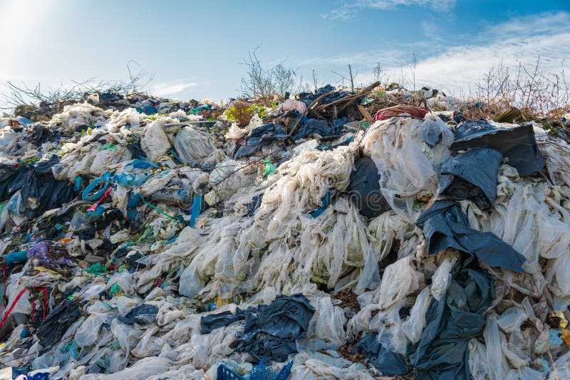 Pile of Domestic Garbage in Landfill. City Landfill. Land Pollution ...