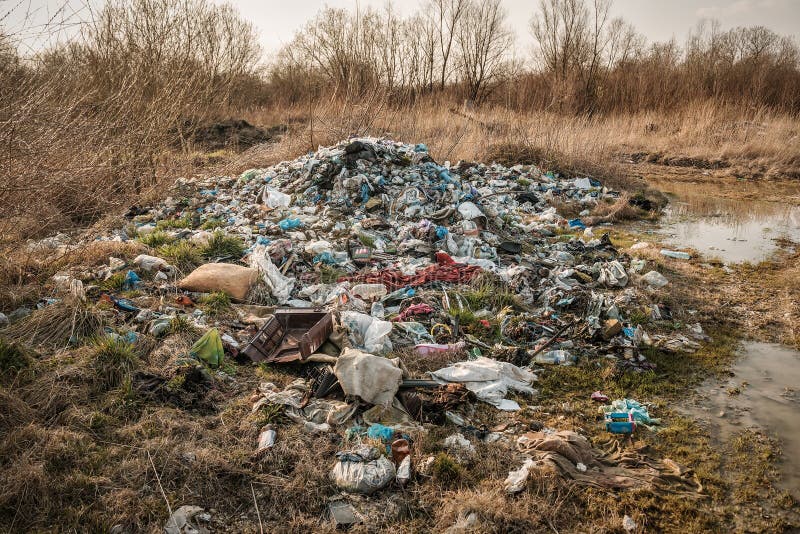 Pile of Garbage in the Nature Stock Image - Image of industry, chaos ...