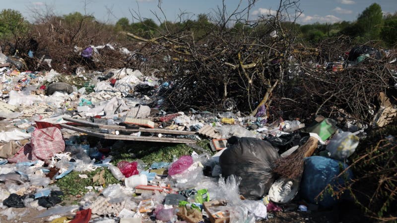 Pile Garbage, Neglected Environment, Garbage Overload Stock Video ...
