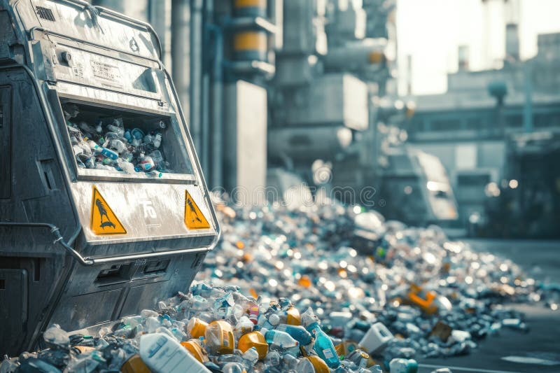 A Pile of Garbage Sits on the Side of a Road, Often a Problem in Urban ...